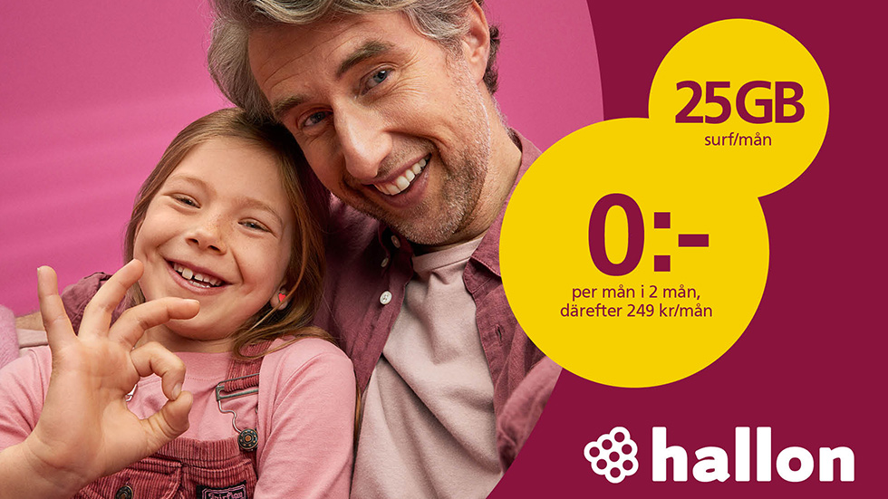 hallon mobilabonnemang 25GB